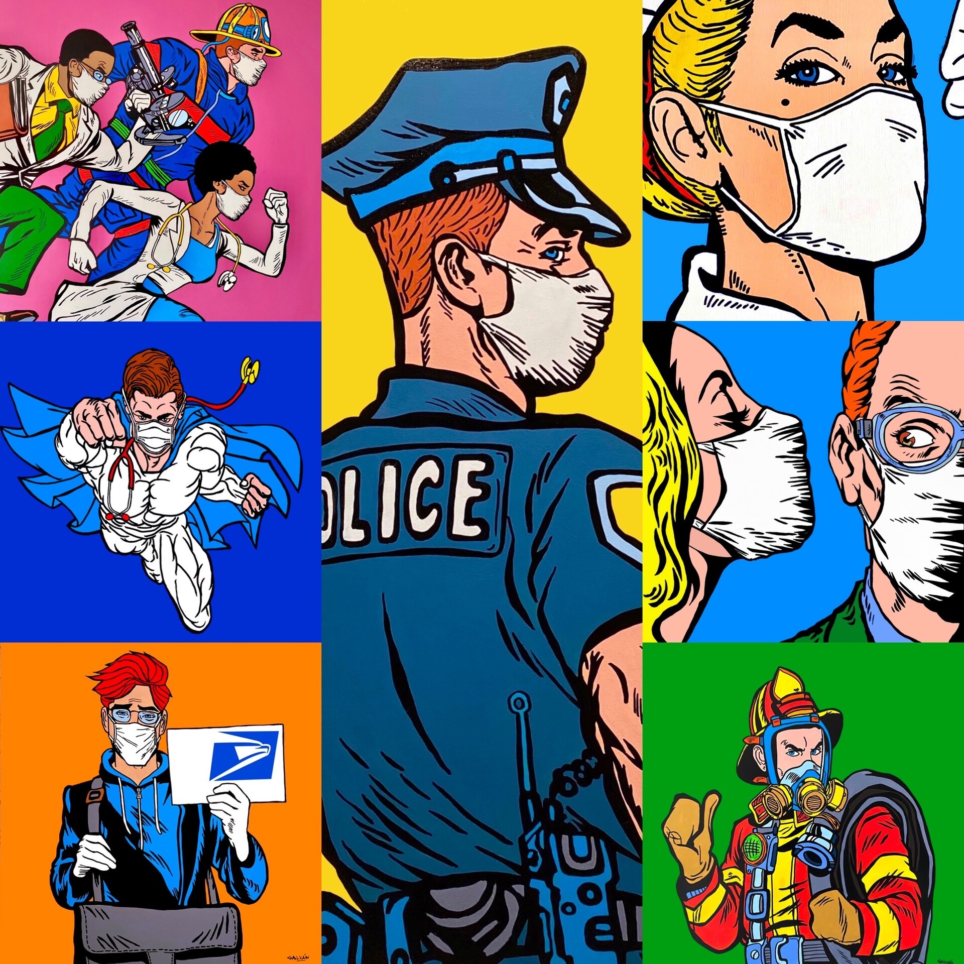 ArtStation - "Working Heroes" by FLAVIO GALVAN 2020