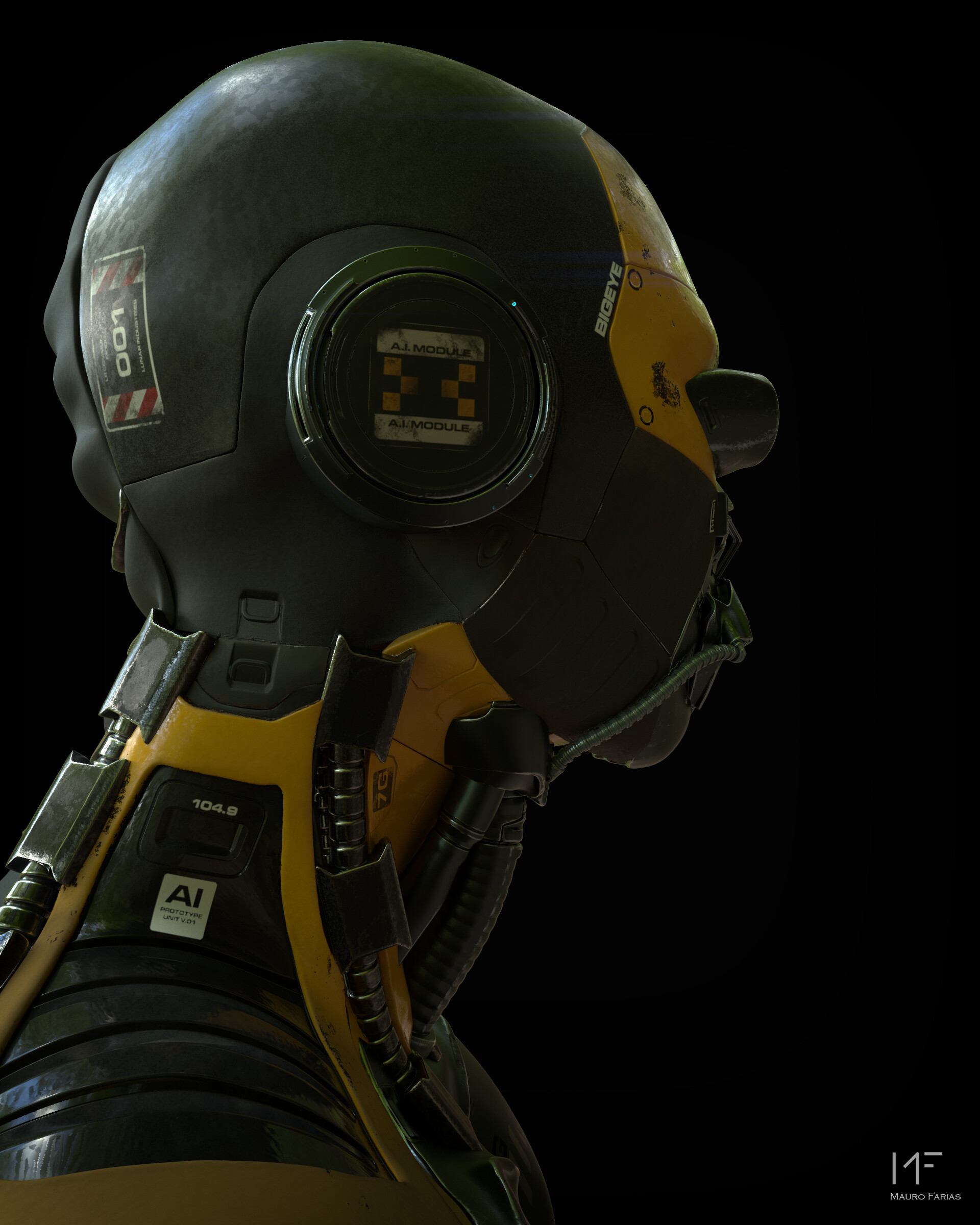 ArtStation - Cyborg bust 3D