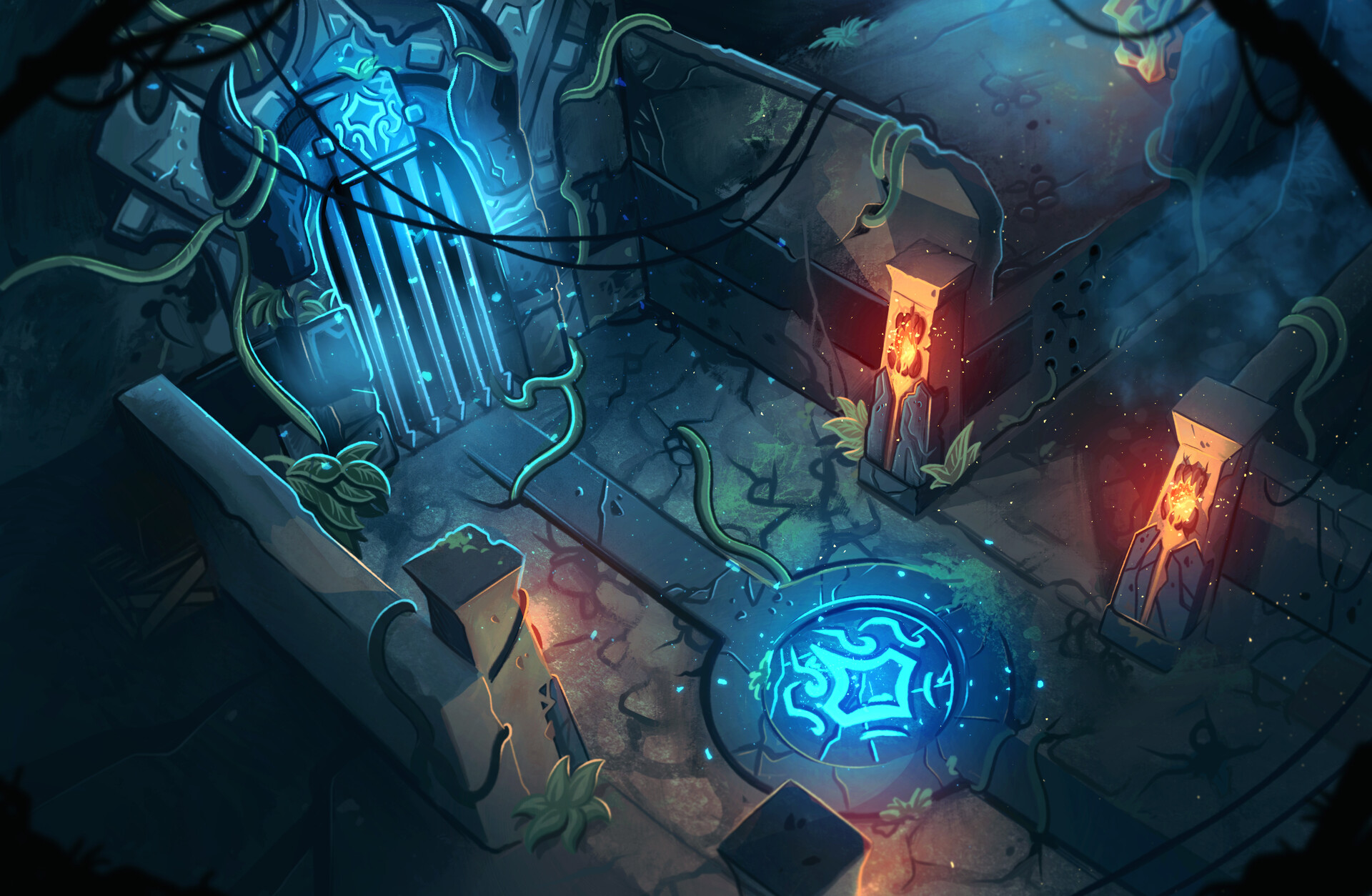 ArtStation - Overgrown Dungeon , Rachel Alderson