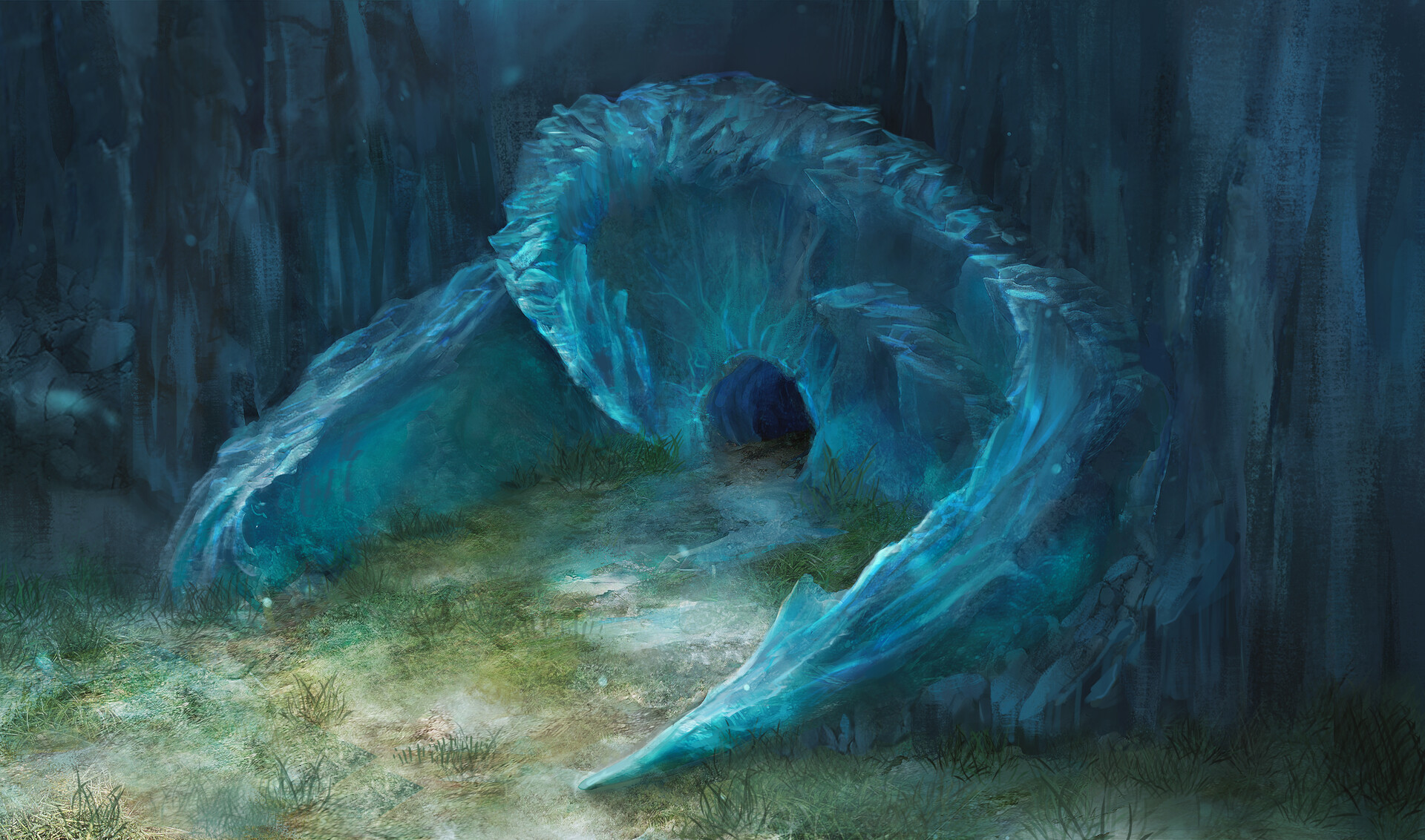 ArtStation - Serpent of The Sky, Ice Cave & Props