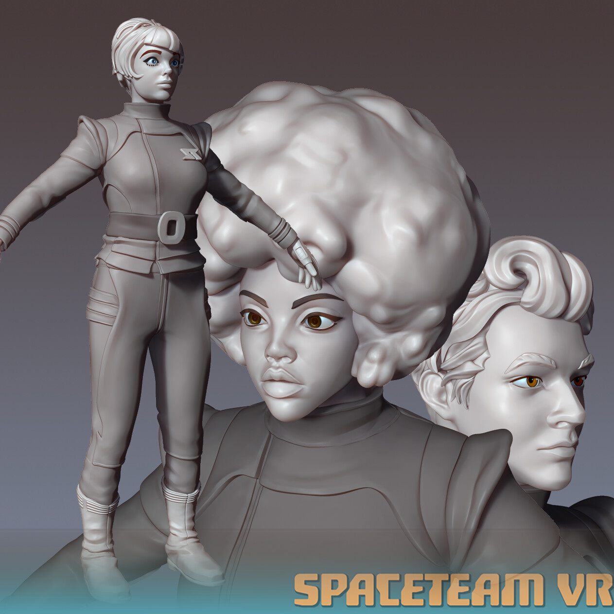 ArtStation - Spaceteam VR Characters Sculpts