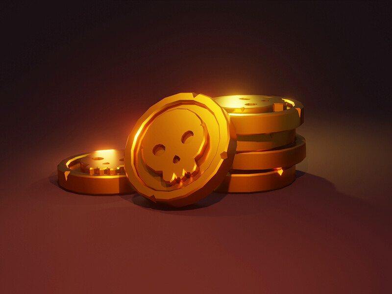 ArtStation - Pirate coins - modeling practice