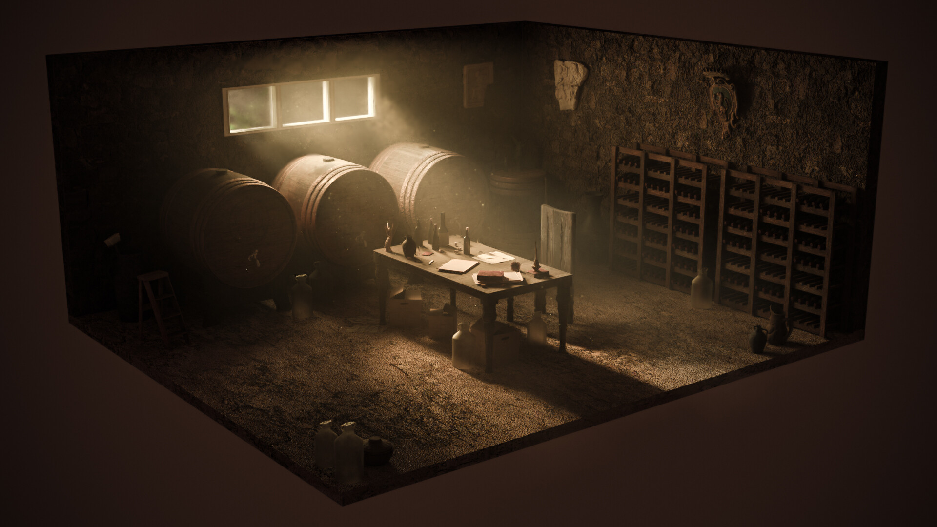 ArtStation - Dusty Wine Cellar