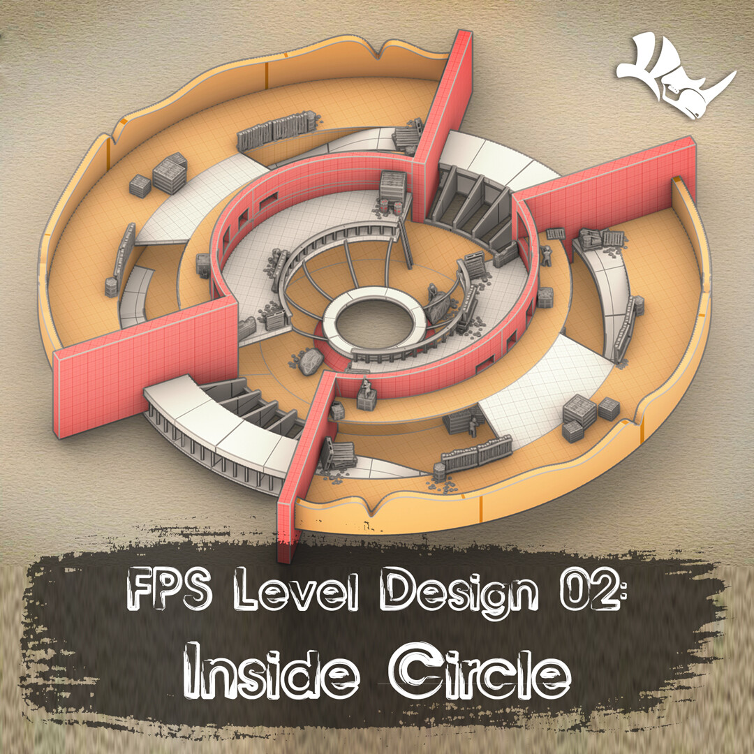 ArtStation - «Inside Circle» FPS level design