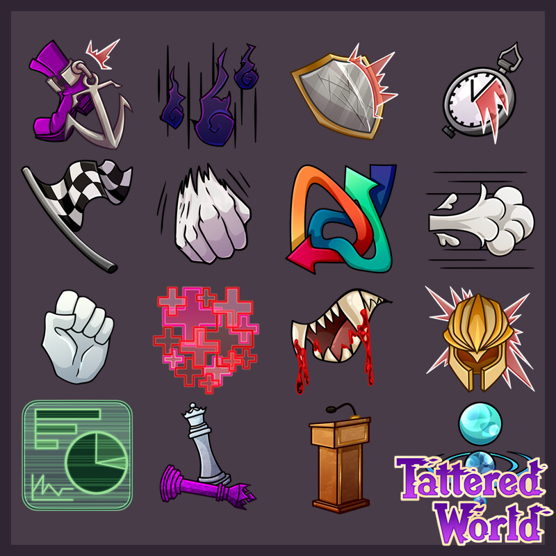 ArtStation - Tattered World Battle Icons