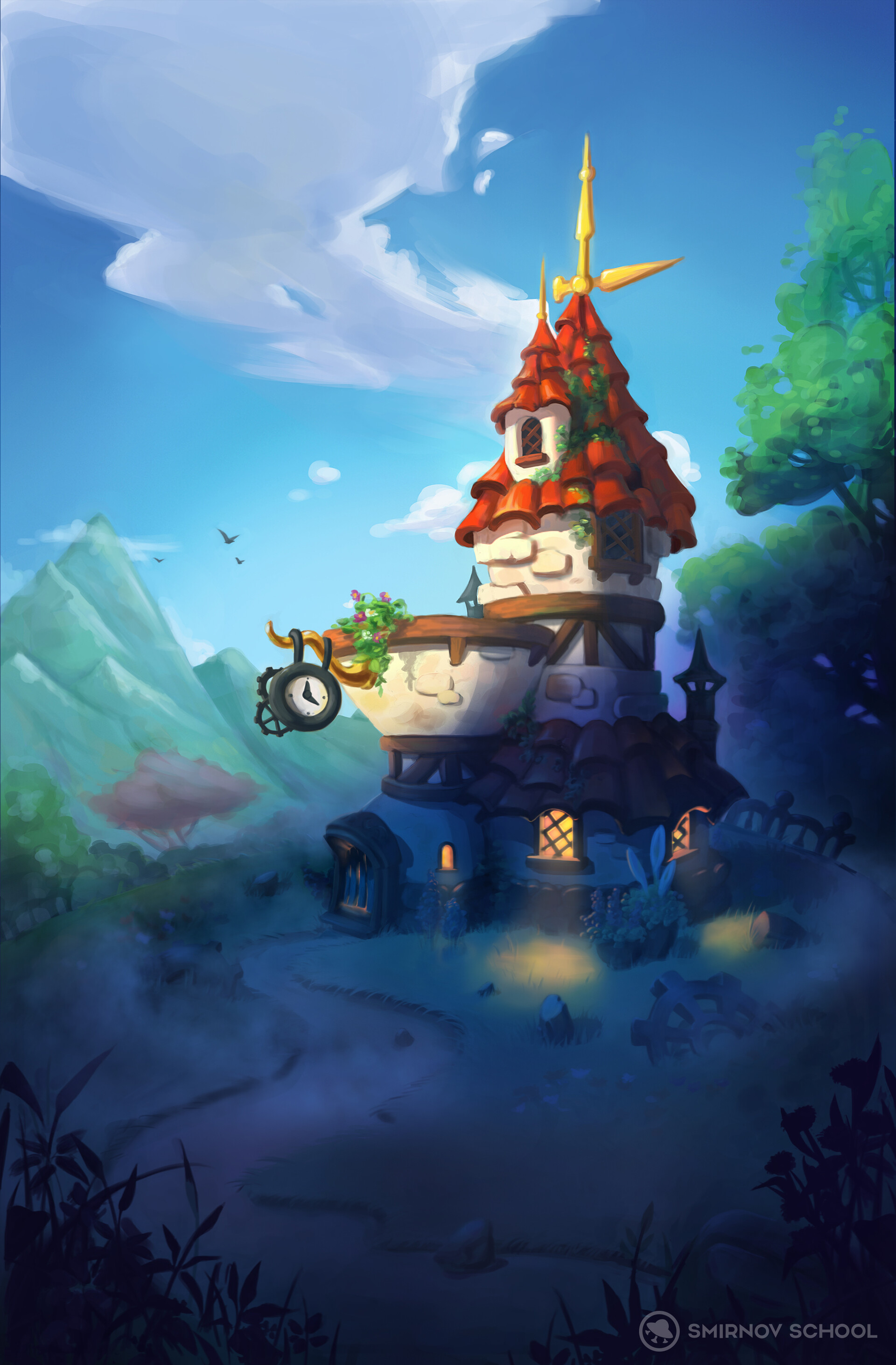 ArtStation - Environment | Watchmaker's house | Day or night?