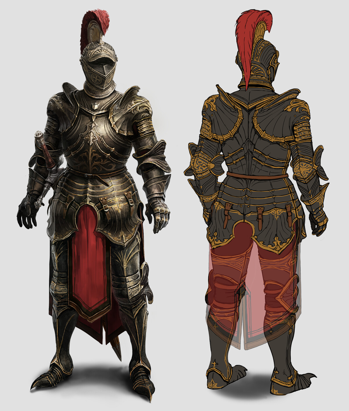 ArtStation - Knight concept sheet