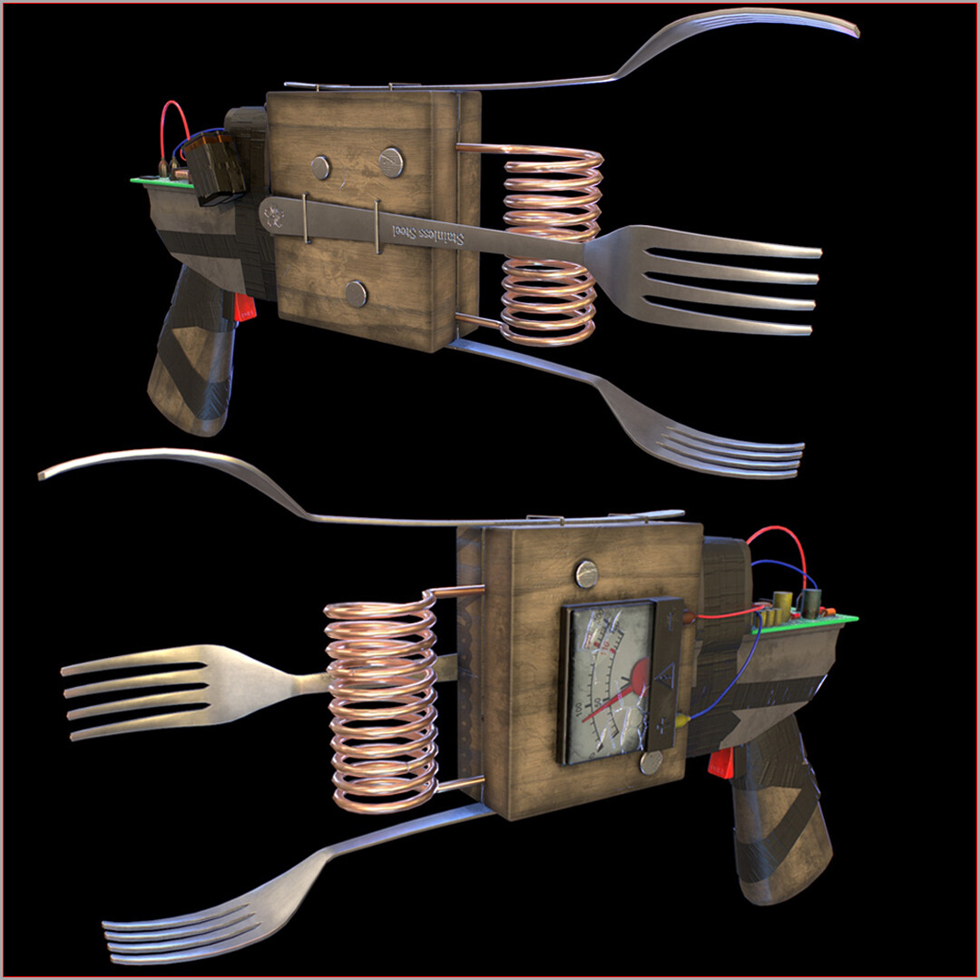 ArtStation - Shock Gun Model from Elastic Game's "Last Year: The Nightmare"