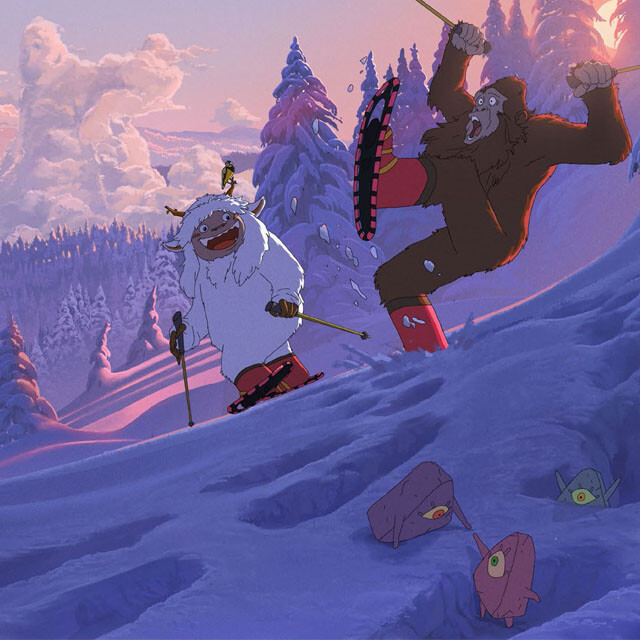 ArtStation - Travel Oregon - Yeti & Squatch in the Winter Wonderland of ...