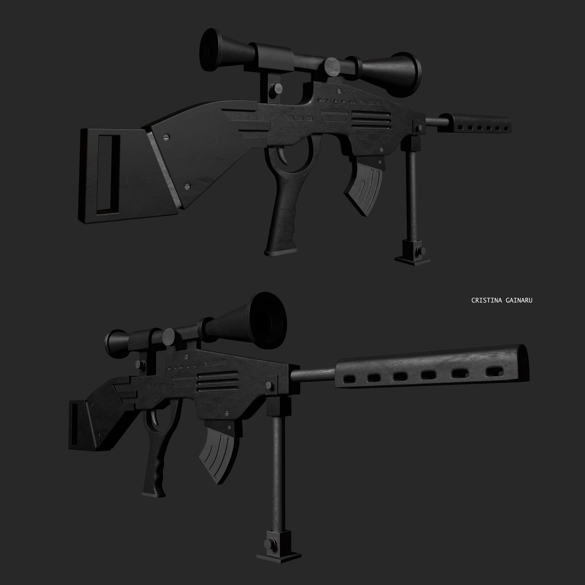 ArtStation - Weapon_1 - Sniper Rifle