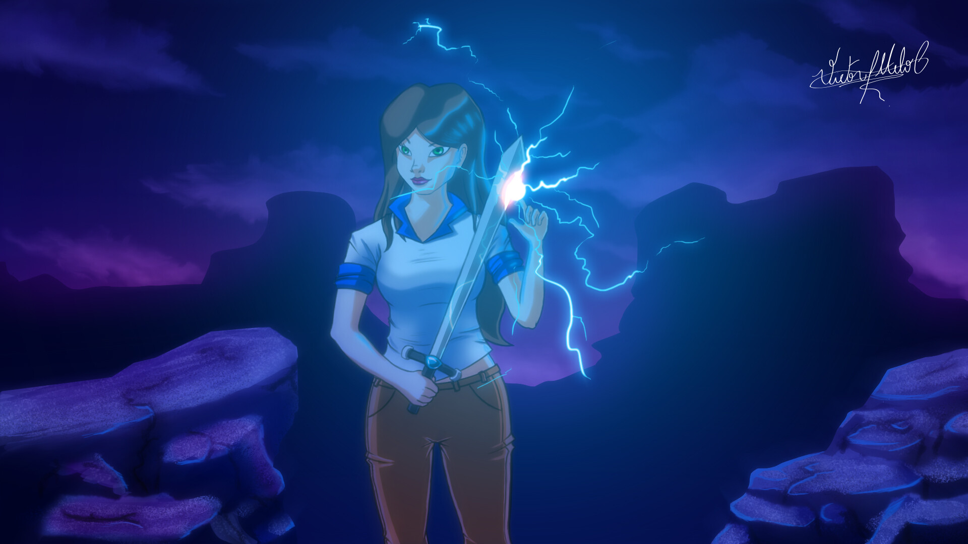 ArtStation - Electric girl