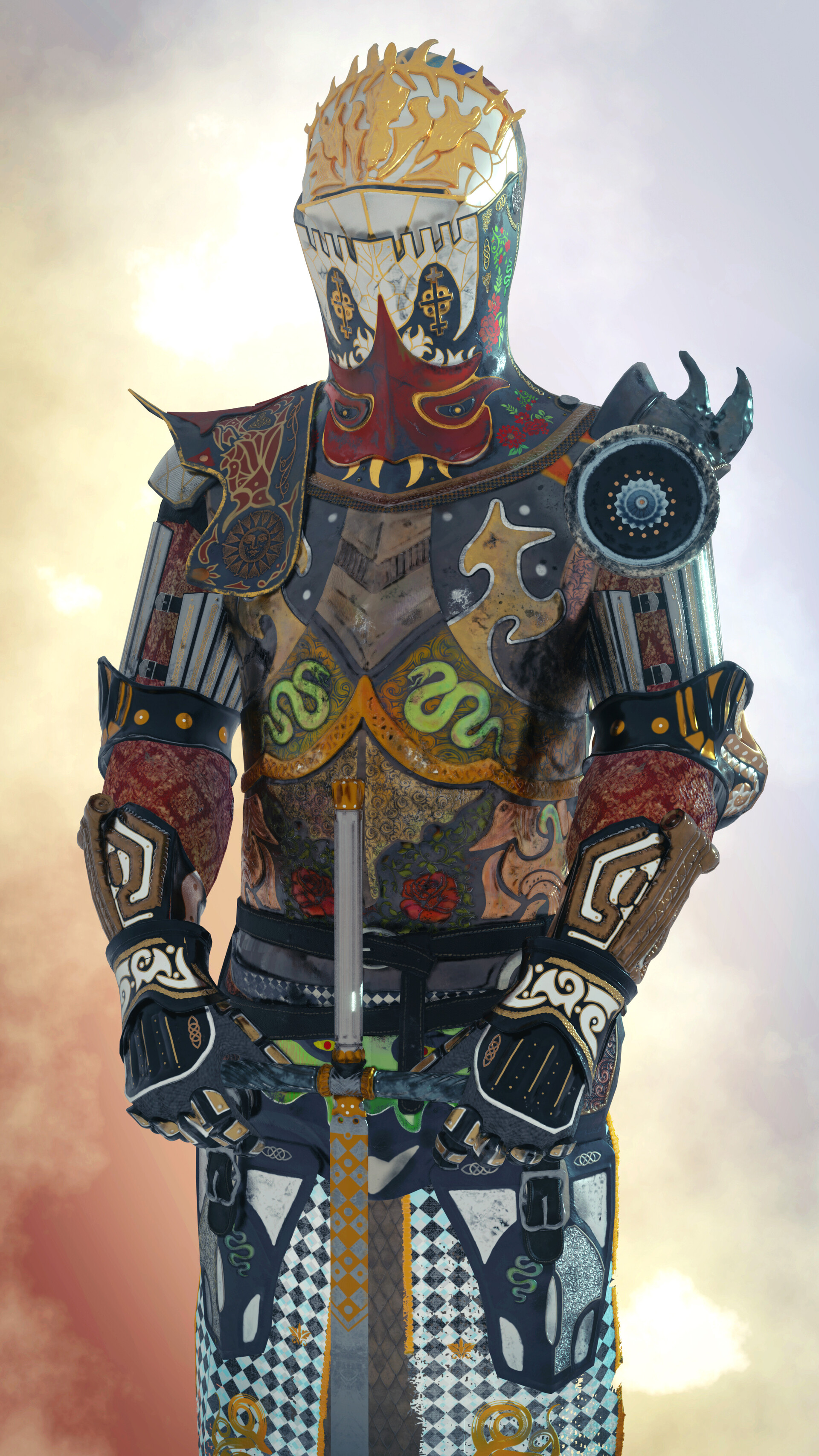 ArtStation - middle poly knight. realtime render