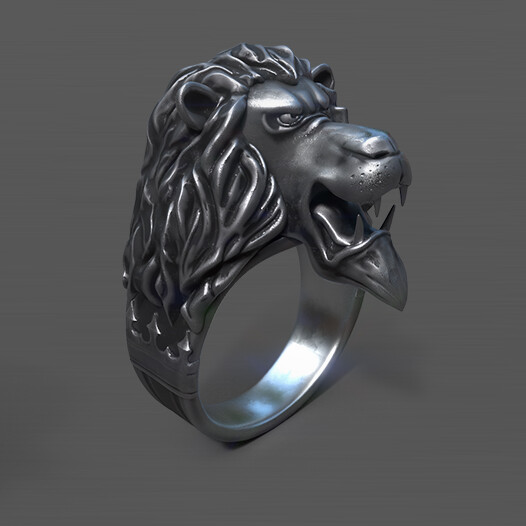 ArtStation - lion ring
