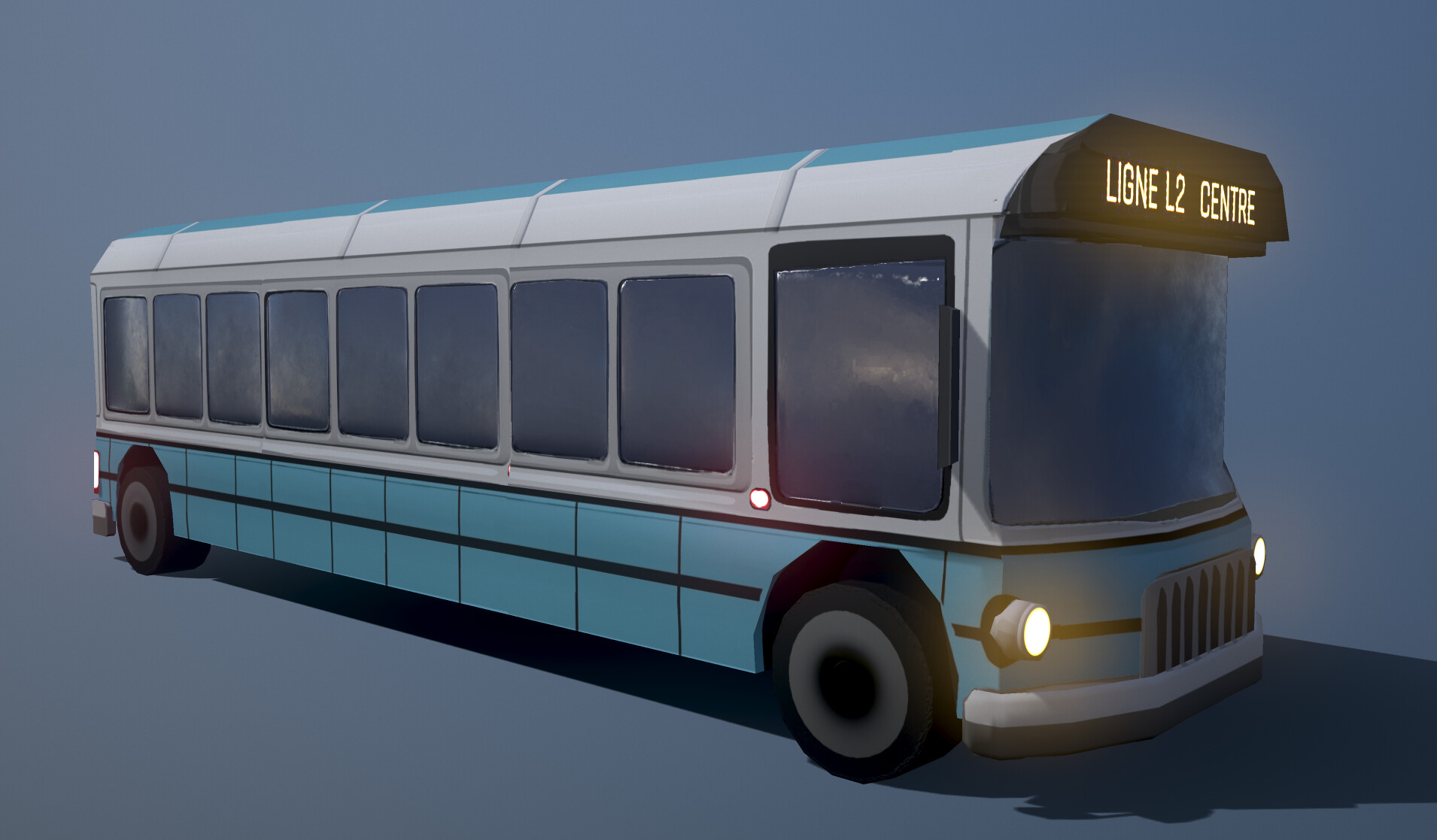 ArtStation - Bus Low Poly Stylized