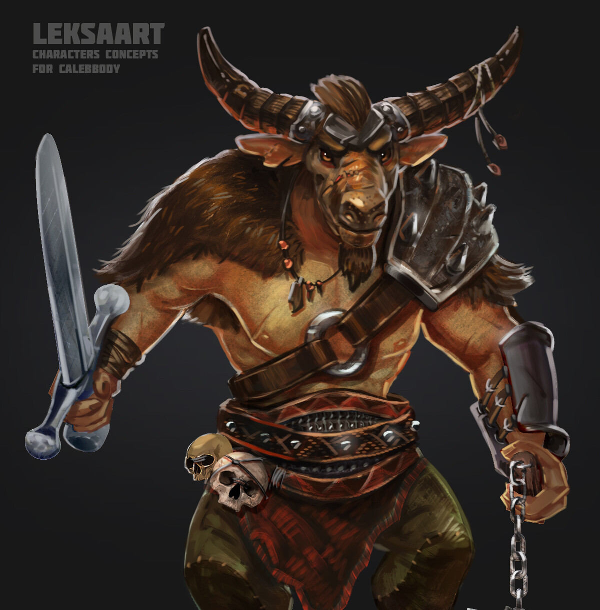 ArtStation - Minotaur fighter male