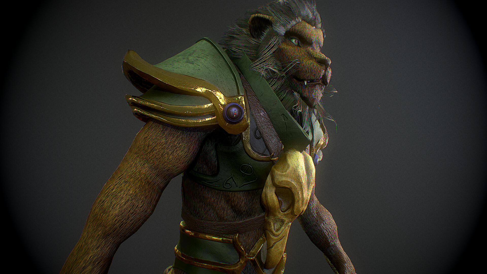 ArtStation - Ajani, Corrupted Warlock (MTG inspired Game Ready Art)