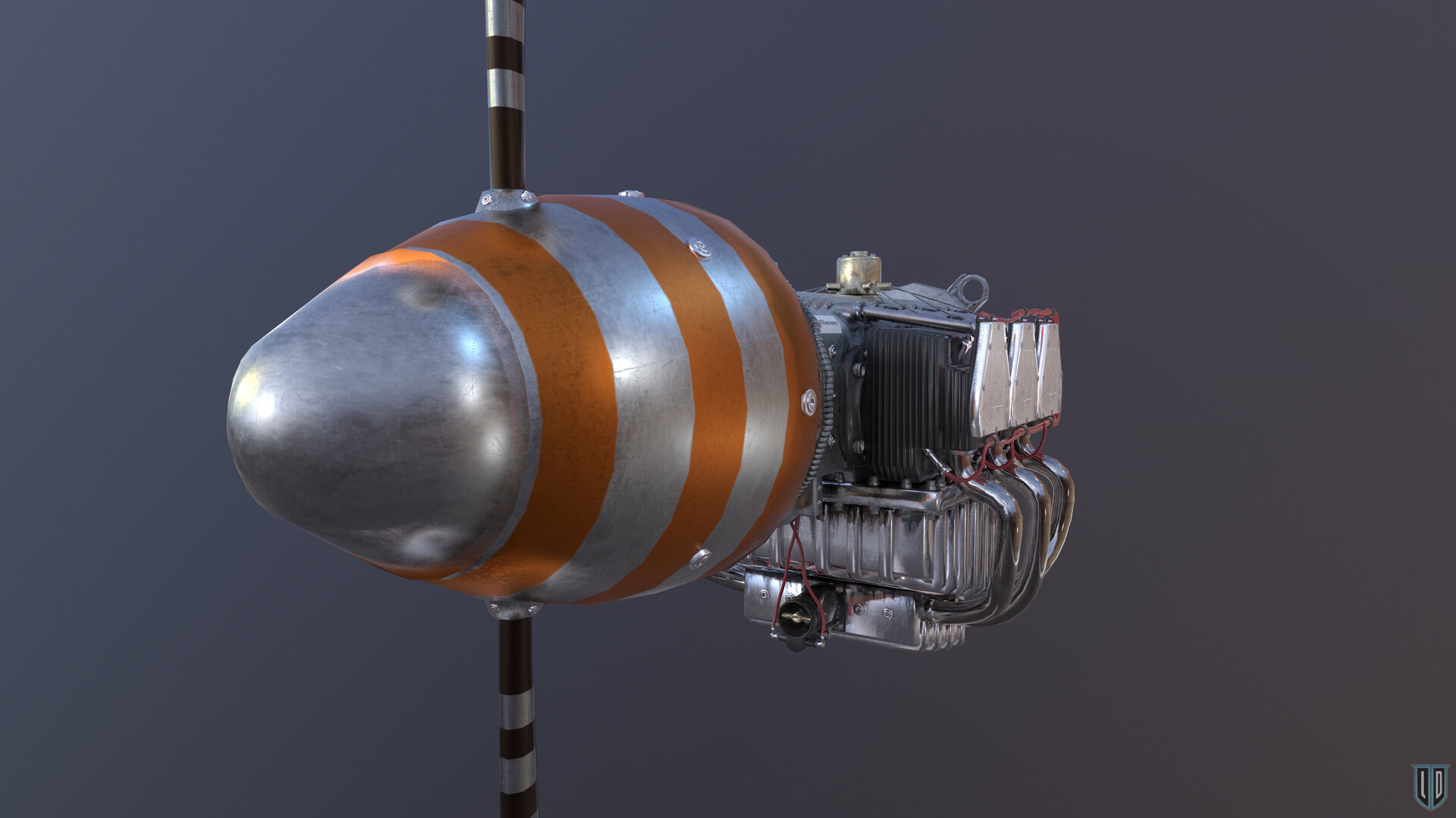 ArtStation - Stunt Plane Engine And Propeller