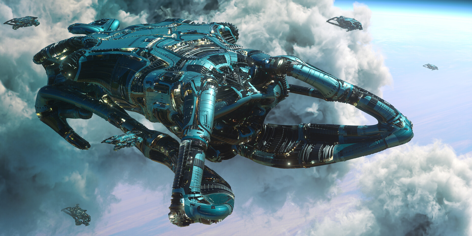 ArtStation - Aquila Fleet: Anchorage of Eudora carrier