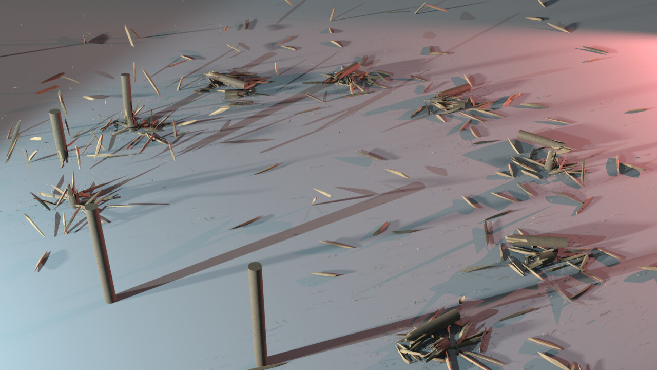 ArtStation - Houdini - wood explosion