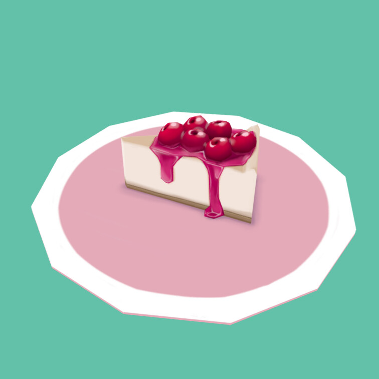 ArtStation - Hand-Painted Cheesecake