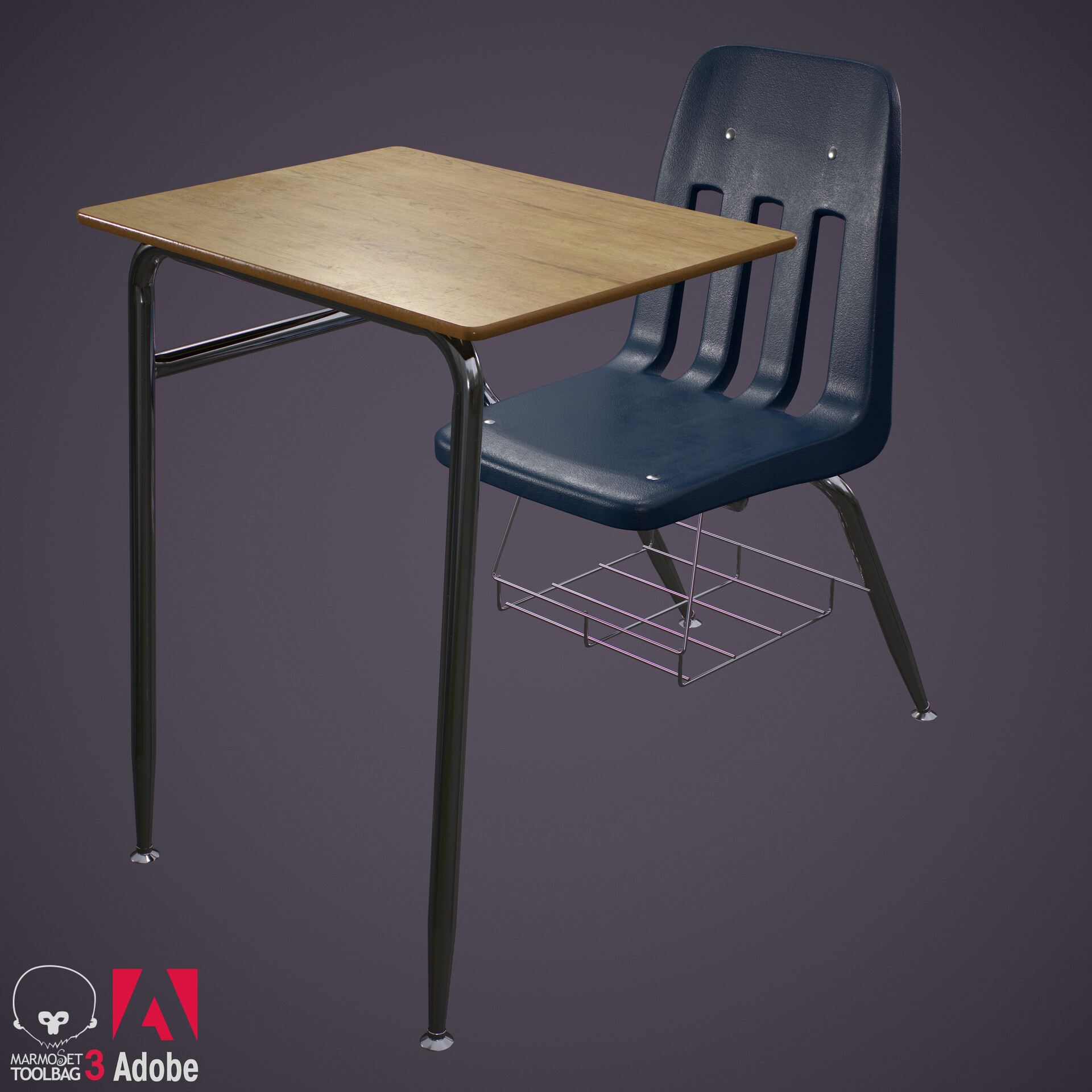 ArtStation - School Desk