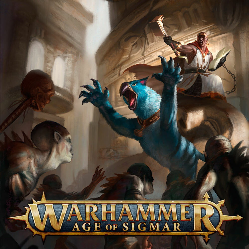 ArtStation - Excelsior warpriest and Gryph-hound vs ghouls of the Flesh-eater Courts by Rafater