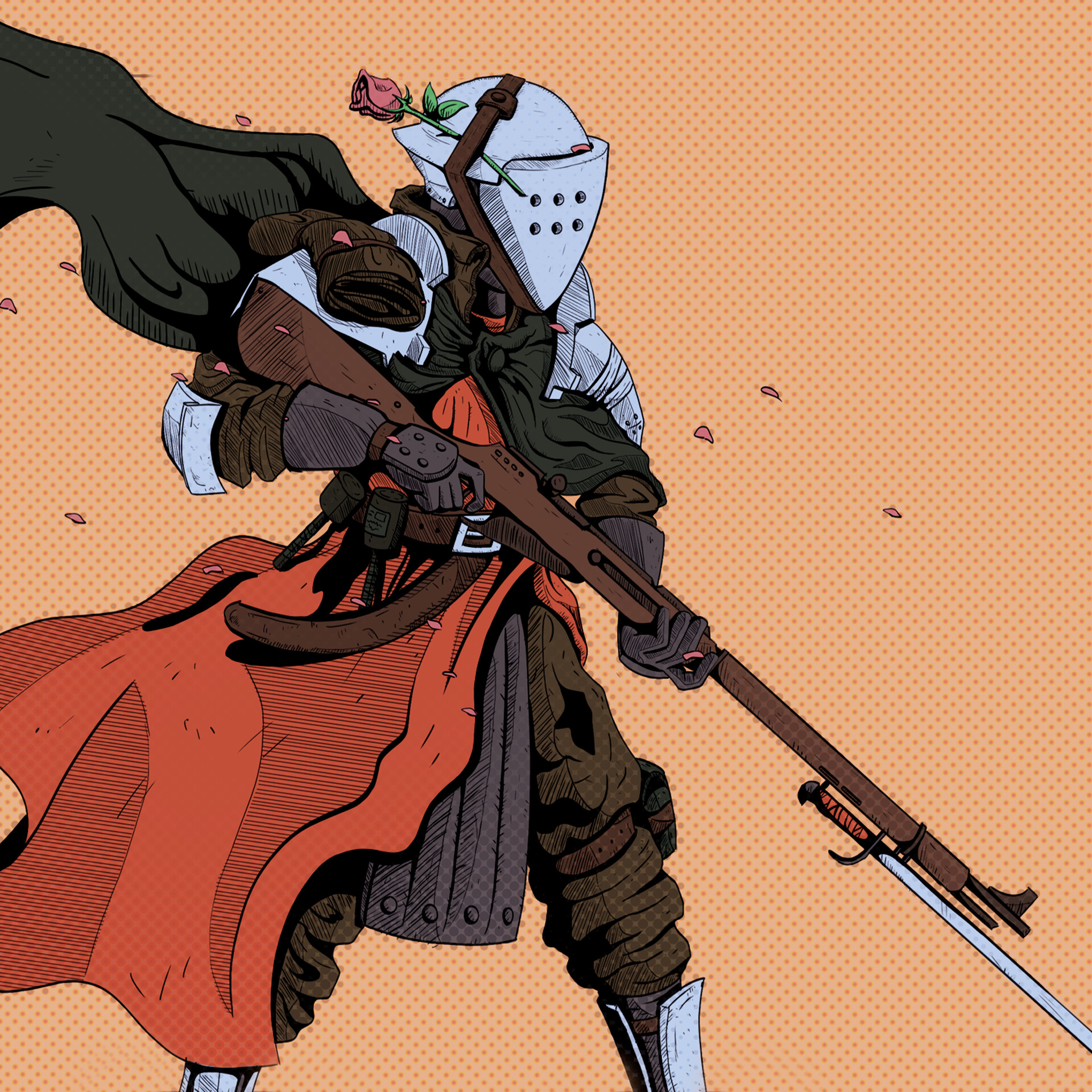 ArtStation - Knights bullets and roses