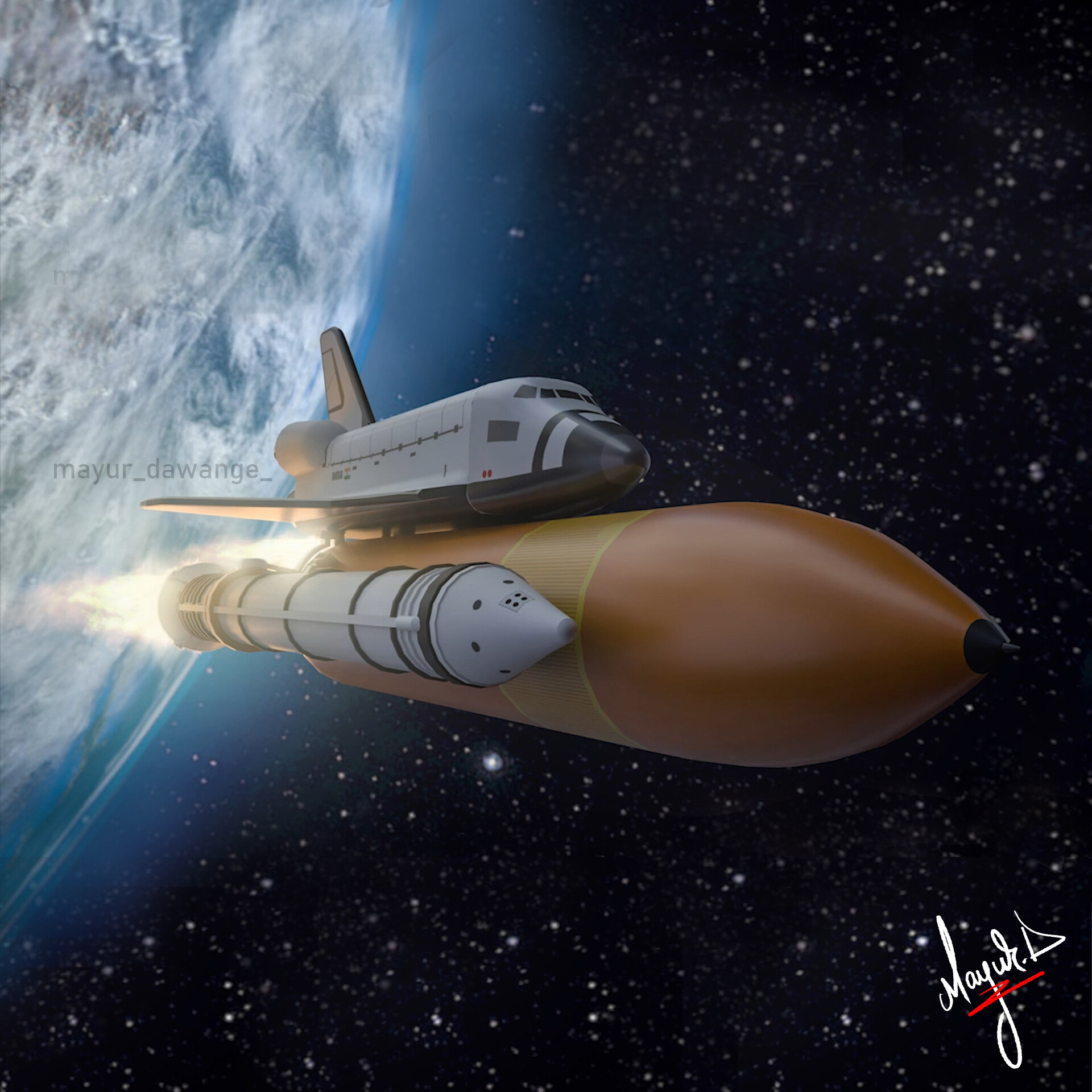 ArtStation - 3D Space Shuttle Design