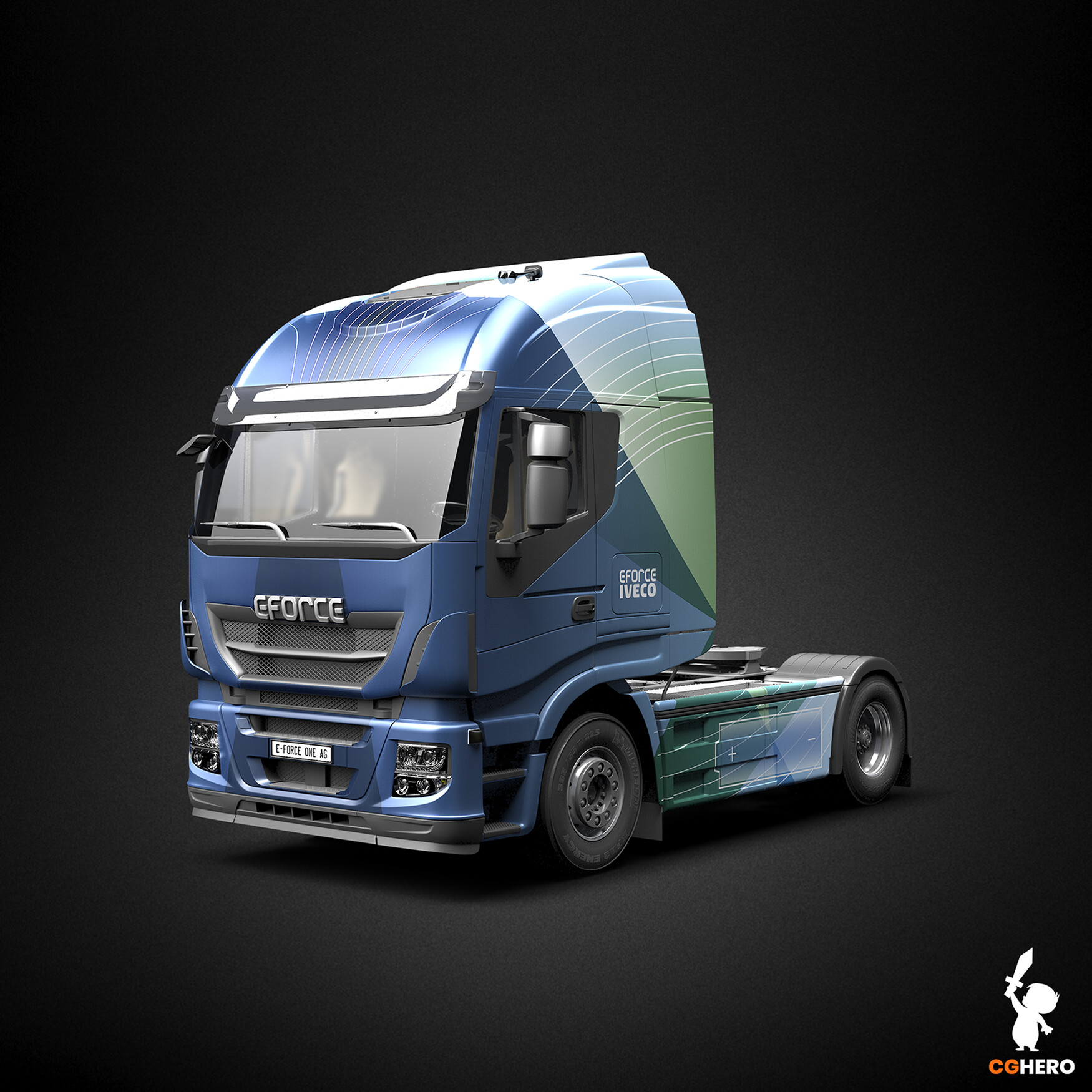 CGHero - E-Force Cab Vehicle Wrap and Visualisation
