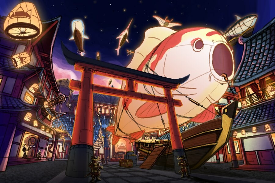 ArtStation - Steampunk inspired Japan!