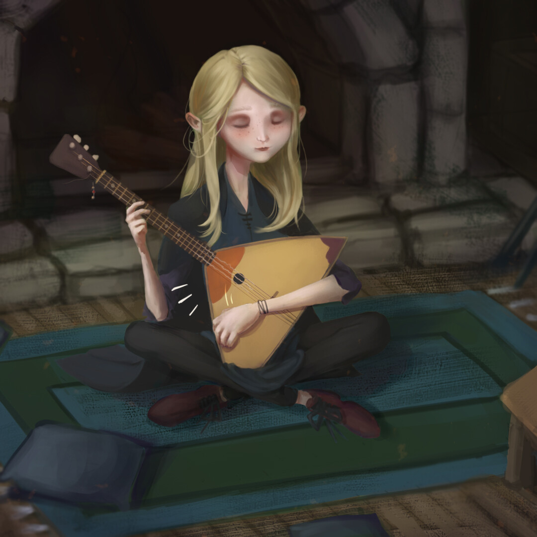 ArtStation - Stylized and animated self portrait