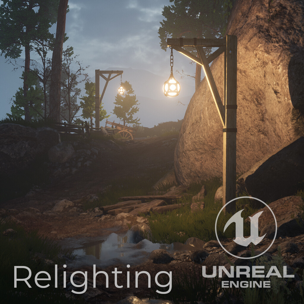 ArtStation - Relighting: Outdoor (Night, Foggy)