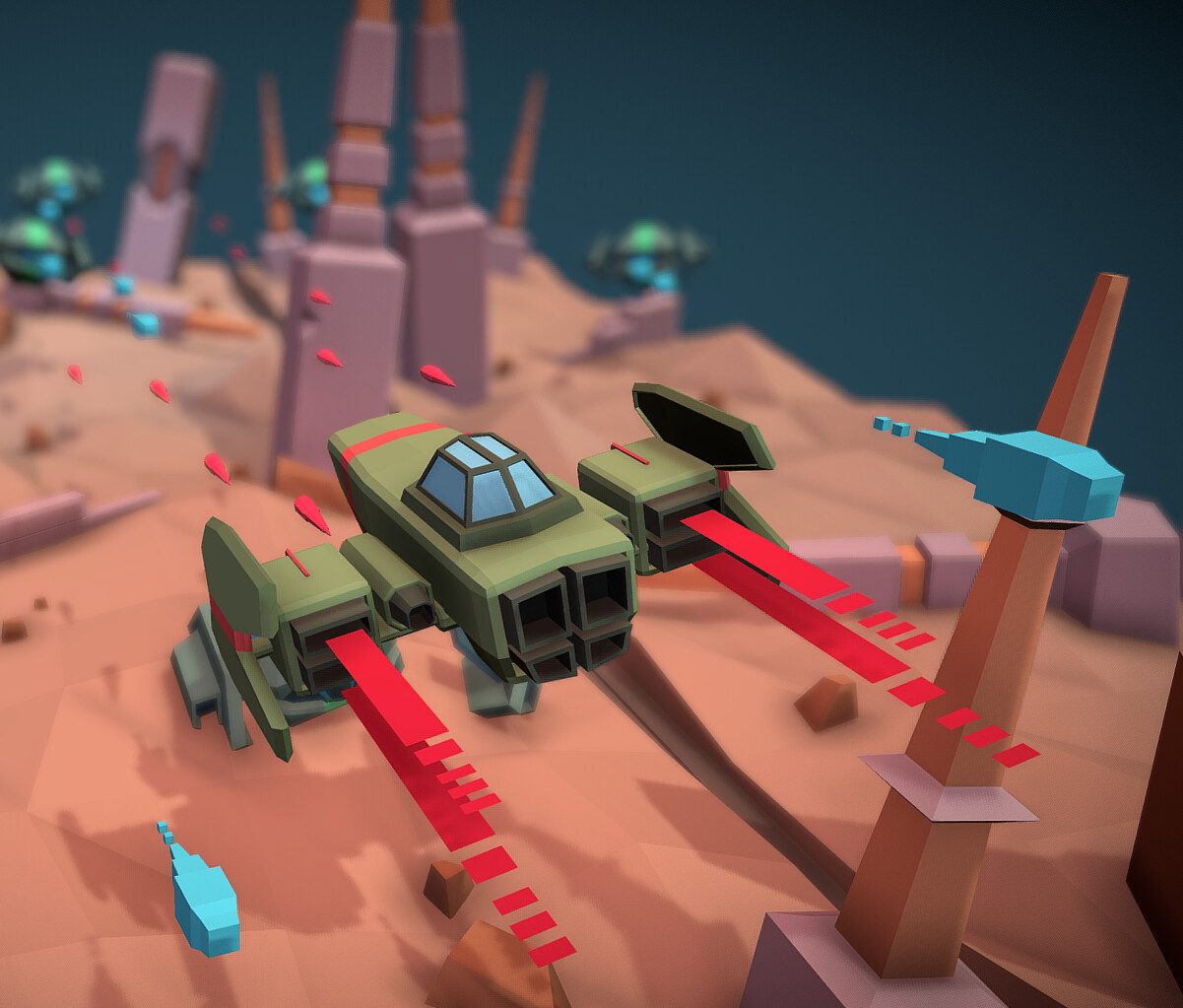 Marc Rojas - Low-poly Space Battle