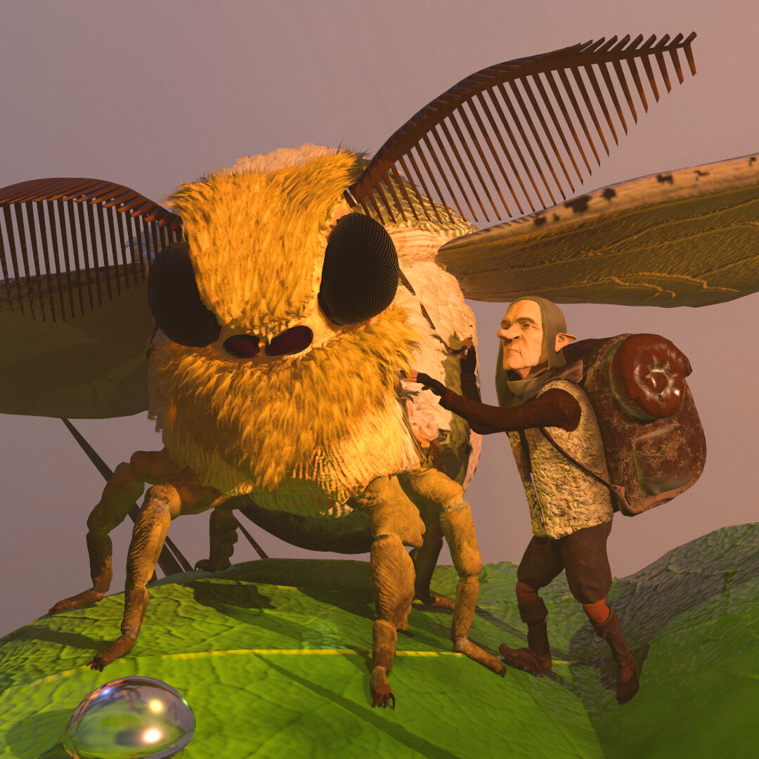 ArtStation - Moth Rider - First full 3d pipeline