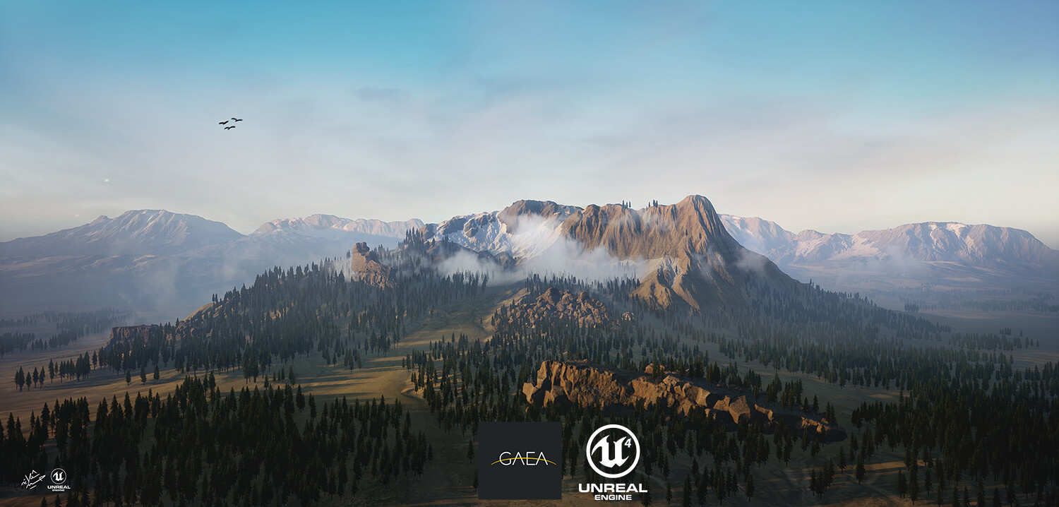 ArtStation - Gaea Grass land Mountain (UE4)