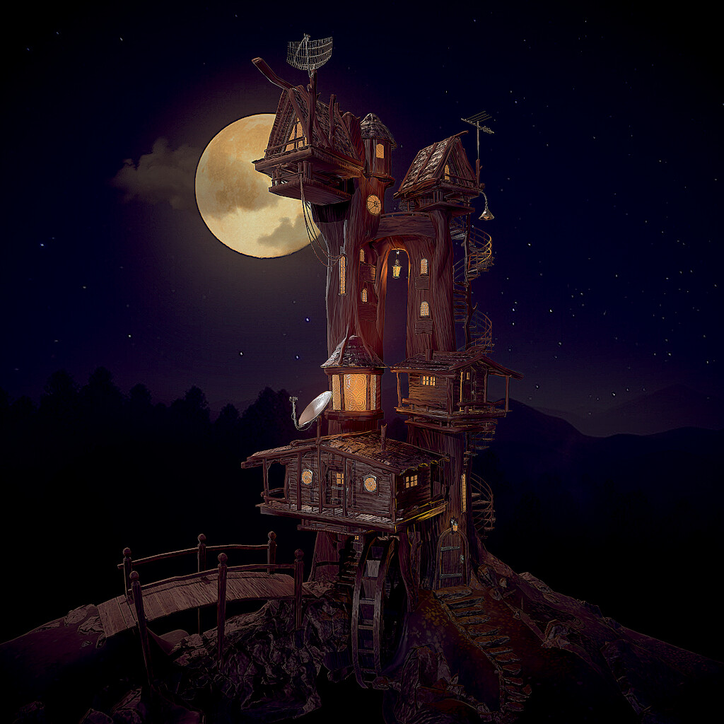 ArtStation - Woodville Pixar Texture Study - Solo Project