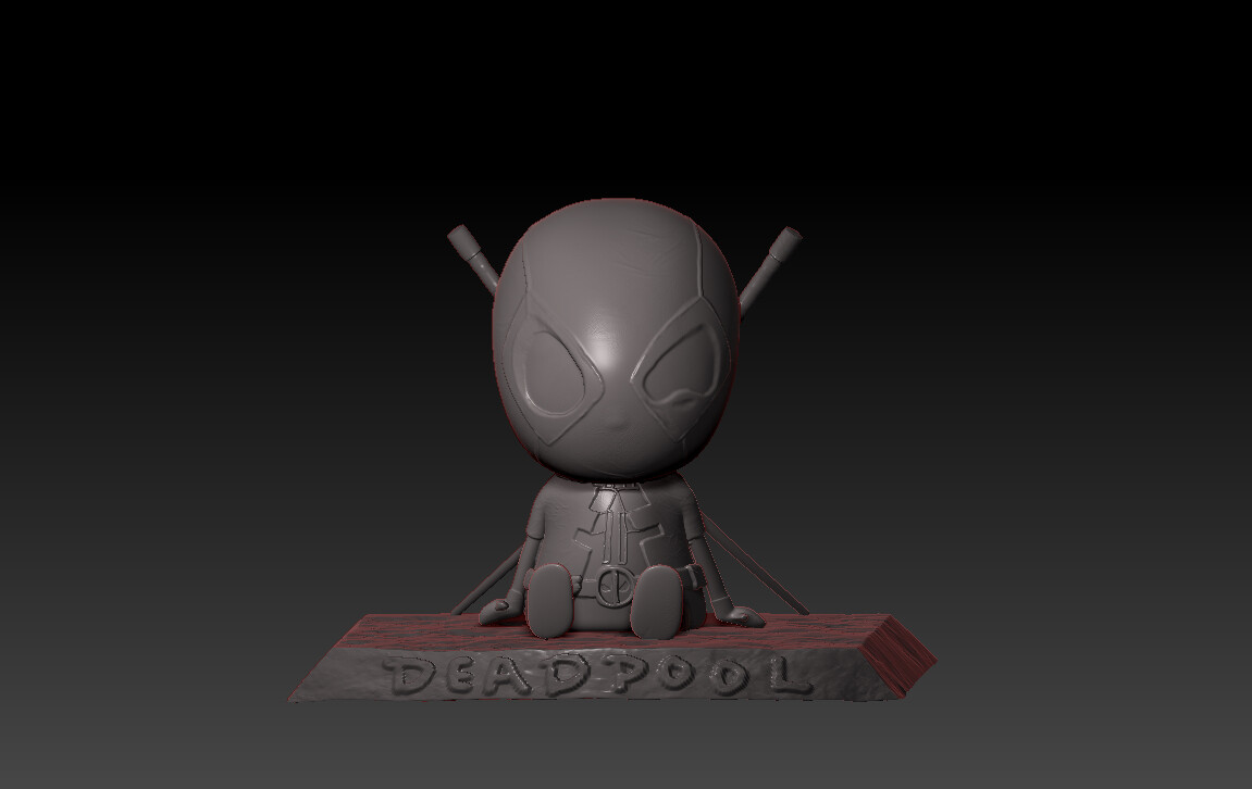 ArtStation - Cutie deadpool | learning to sculpt