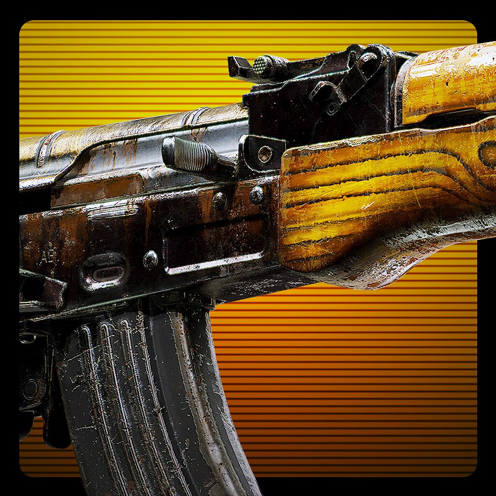ArtStation - Assault rifle AK "Rusty King"