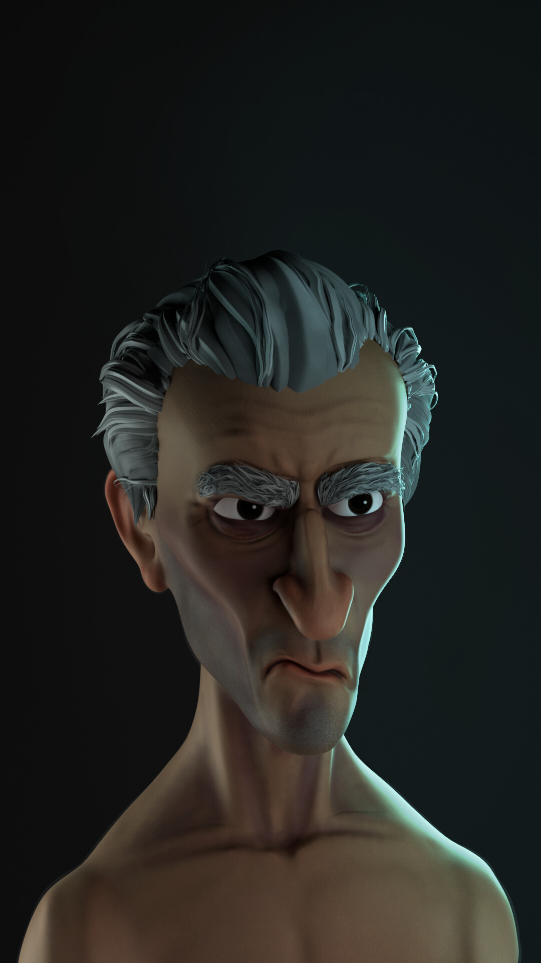 ArtStation - Bust of angry man // Buste d'homme en colère
