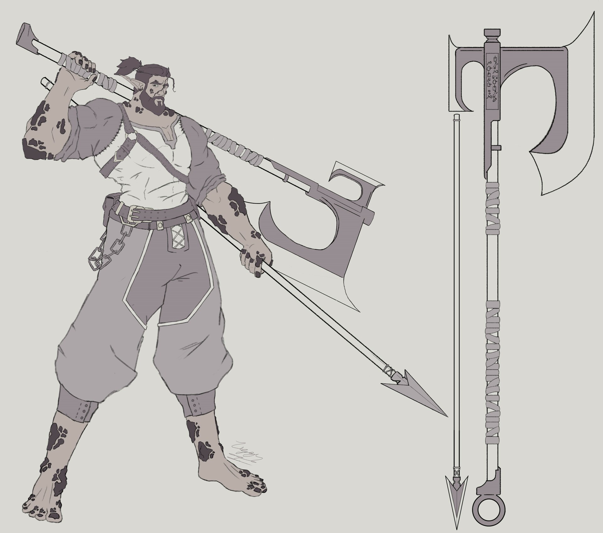 ArtStation - D&D Player Character Toka Stoneheart character design