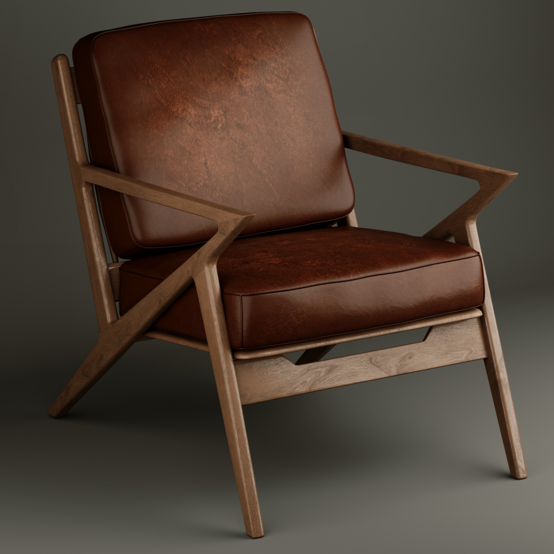 ArtStation - modern leather chair 01