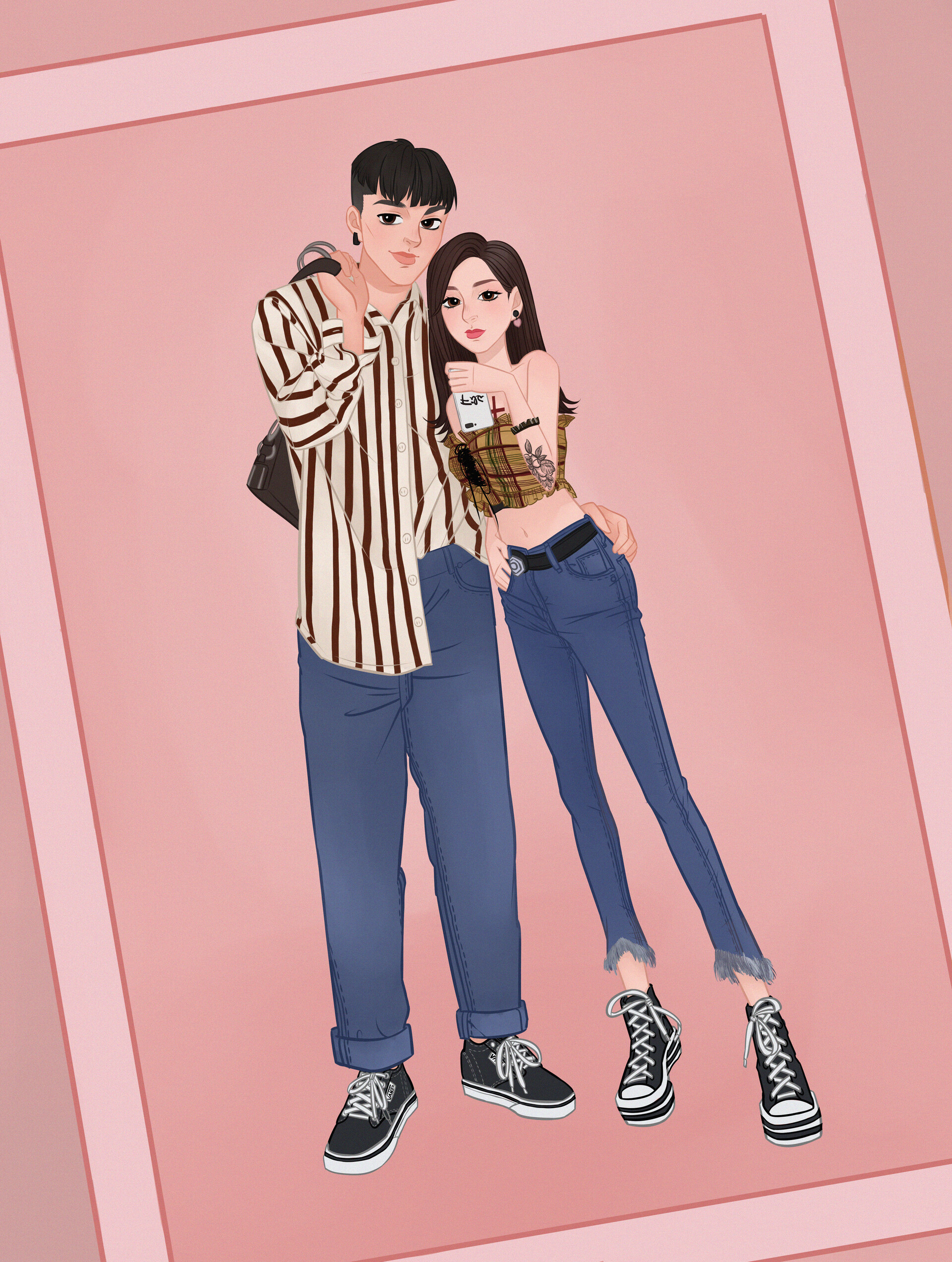 ArtStation - A chathead drawing for a couple