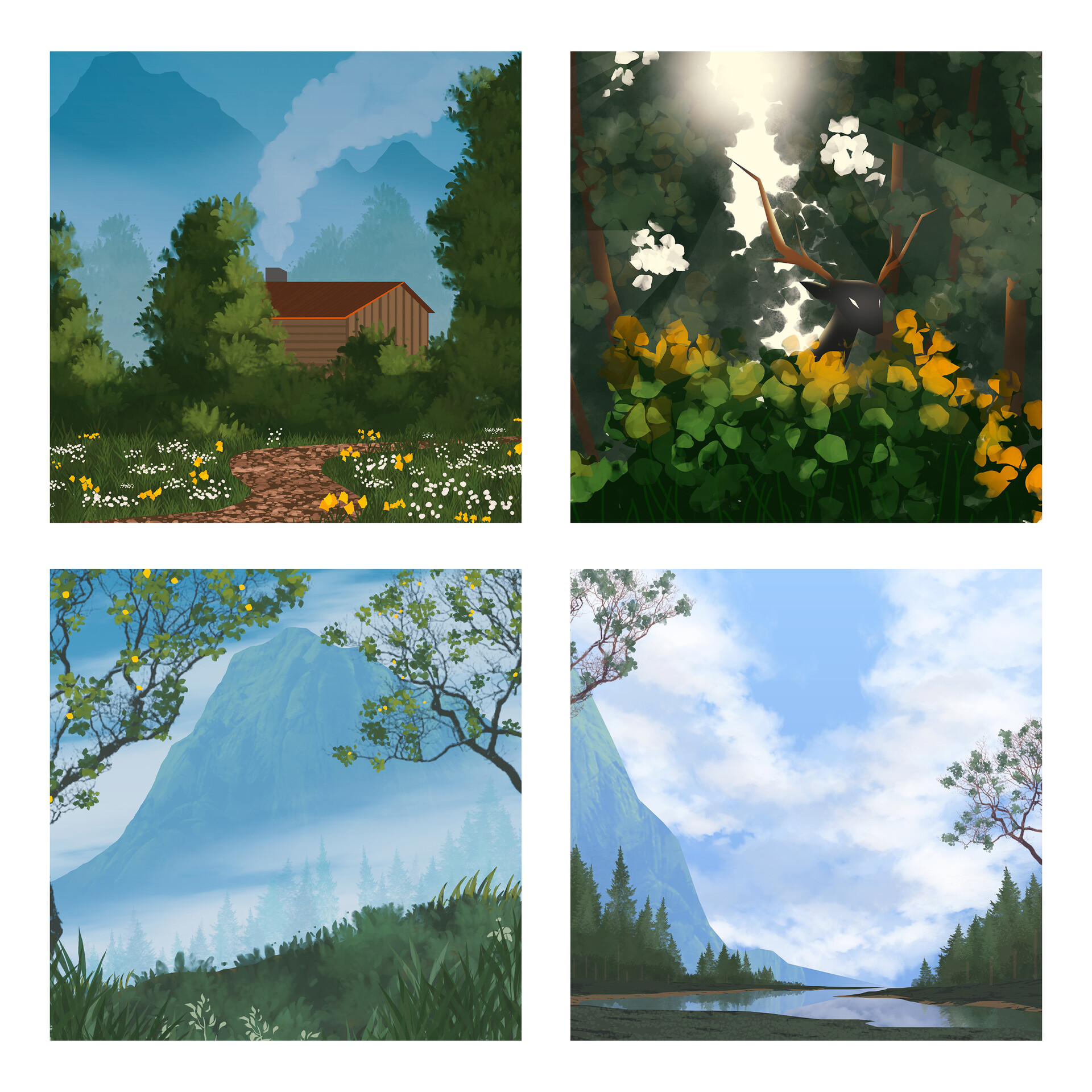 ArtStation - Beauitful Green Scenery