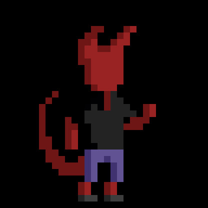 ArtStation - Chill Devil - First Pixel Art Character