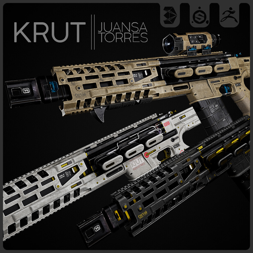ArtStation - Krut Rifle | | Juansa Torres