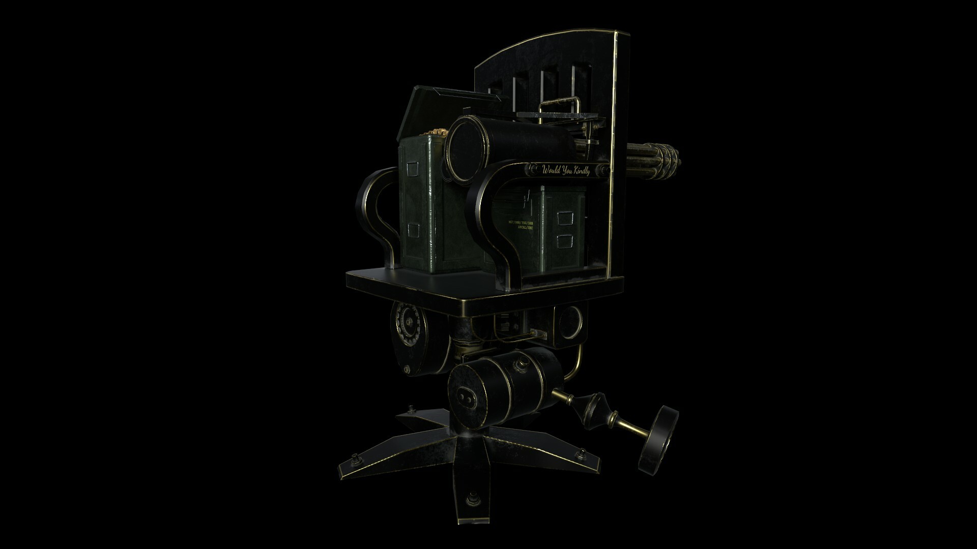 ArtStation - Steampunk chair turret