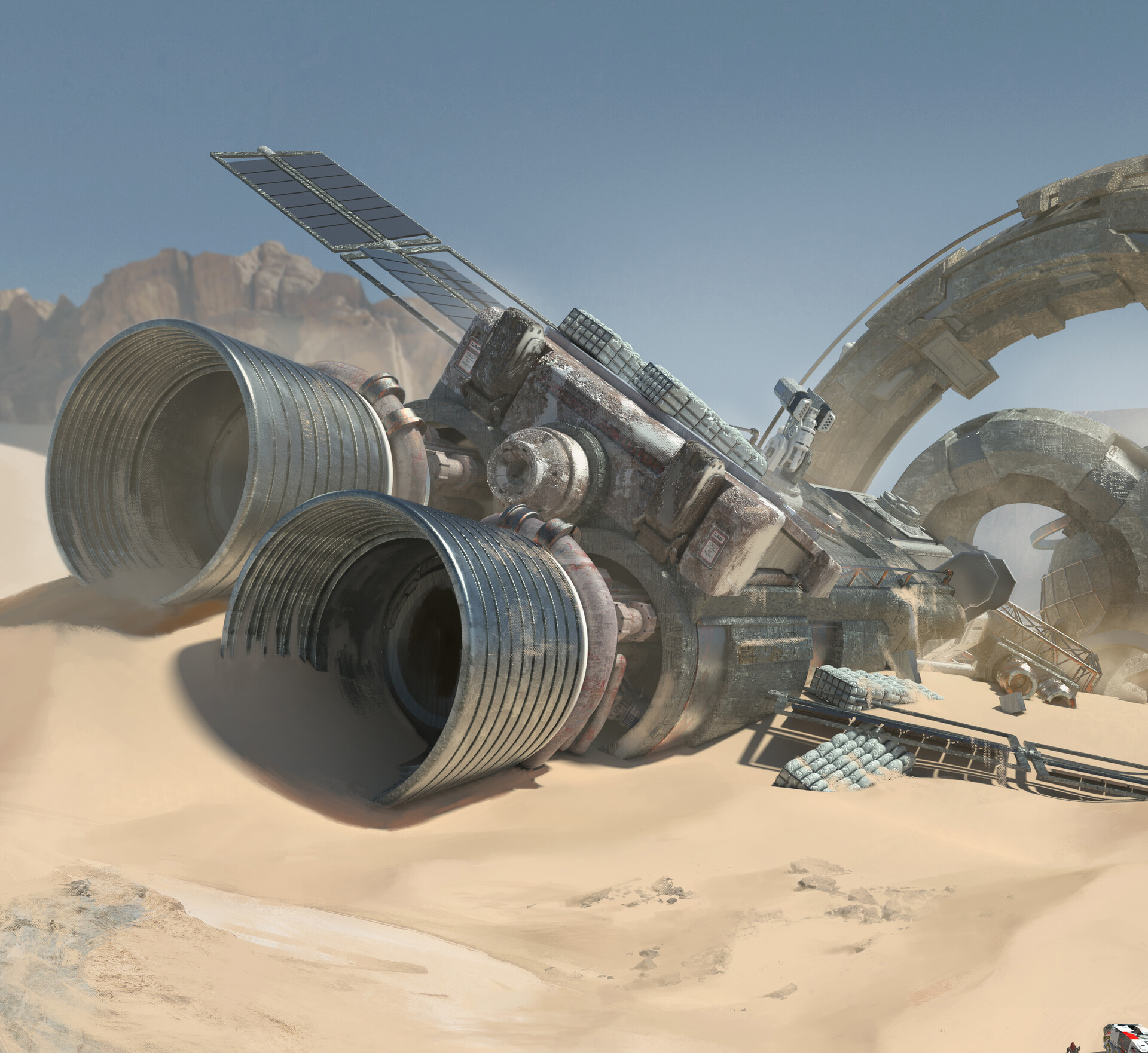 ArtStation - Star wreck concept