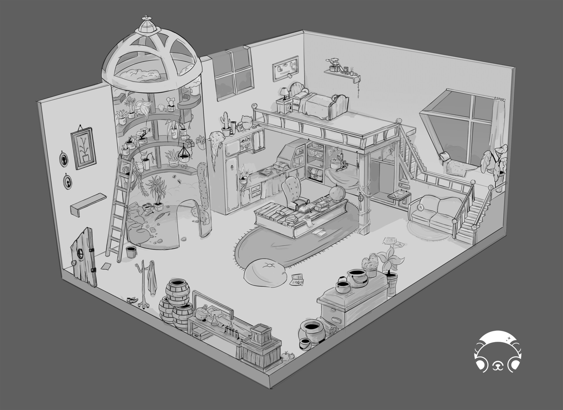ArtStation - Herborist Room - Set Design