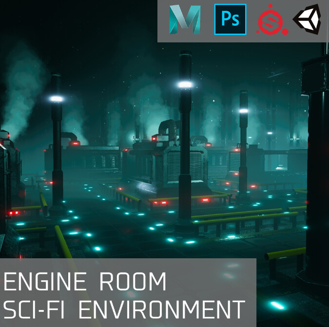 ArtStation - Engine Room - 3D Game Environment (Unity)