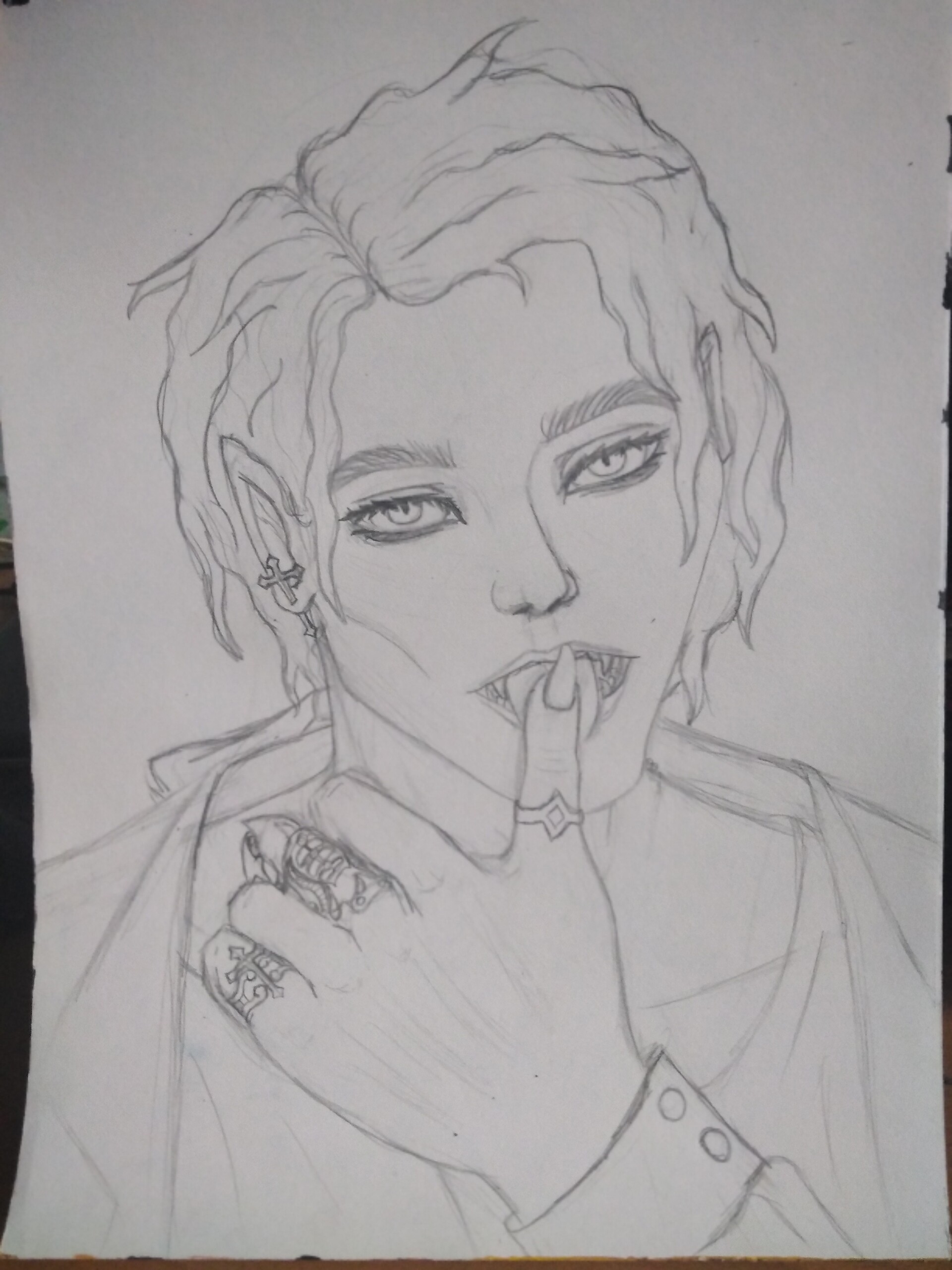 ArtStation - My Vampire man sketch